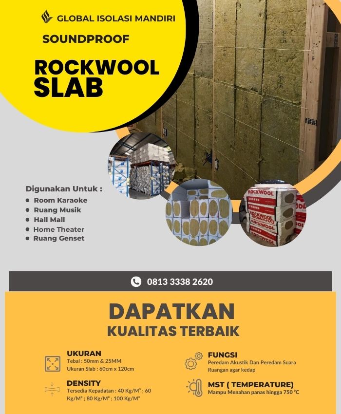 Rockwool Lembar Density 40 Bali Terbaik - Rockwool Bali Insulation
