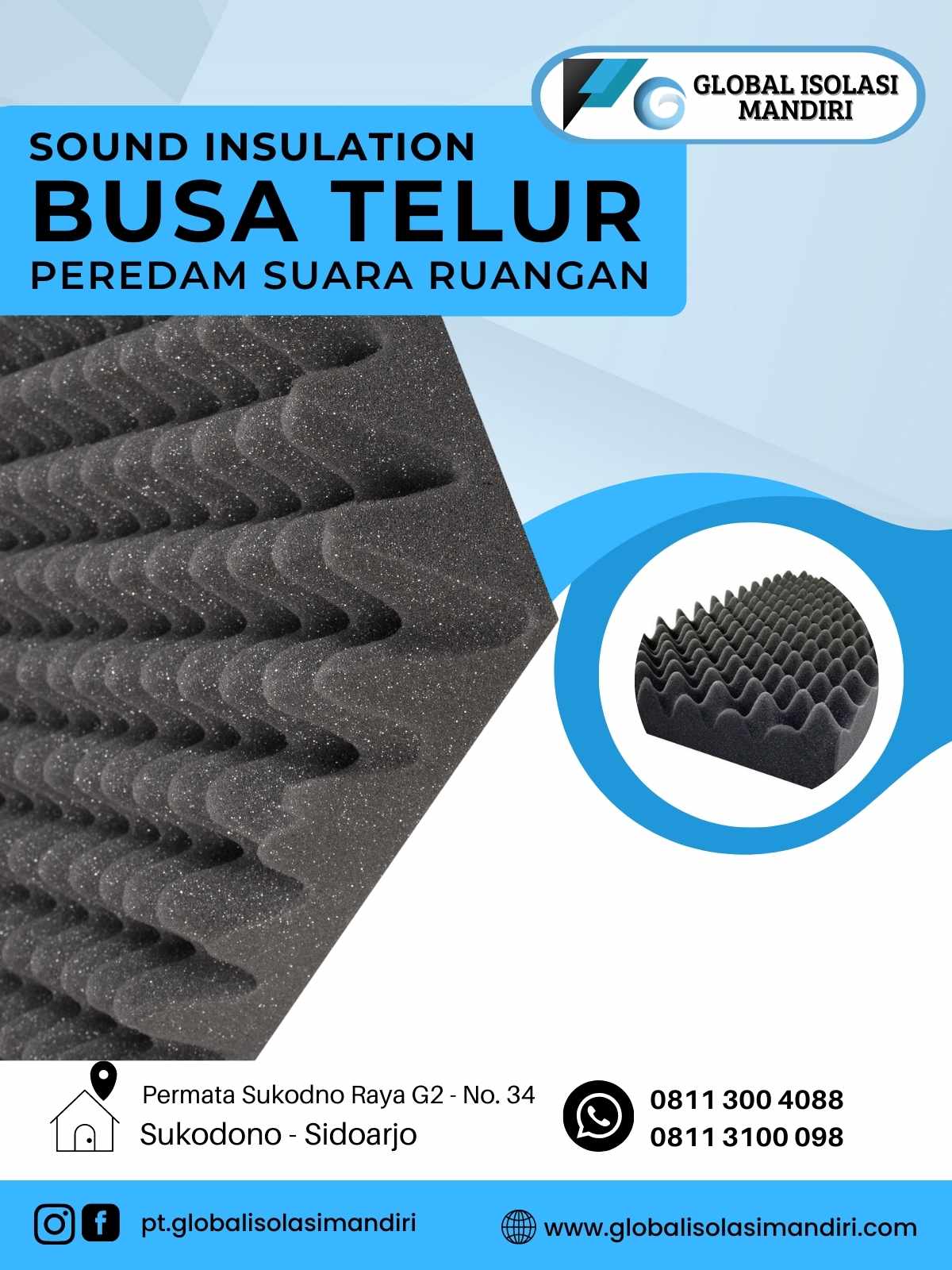 Busa Peredam Telur 3cm Pertama Di Bali - Rockwool Bali Insulation