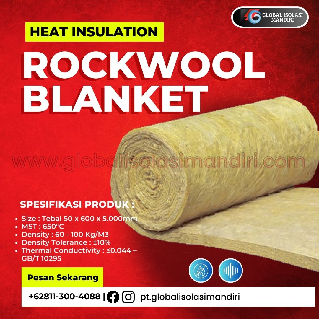 Jual Rockwool Roll Tebal 5cm Murah Bali - Rockwool Bali Insulation