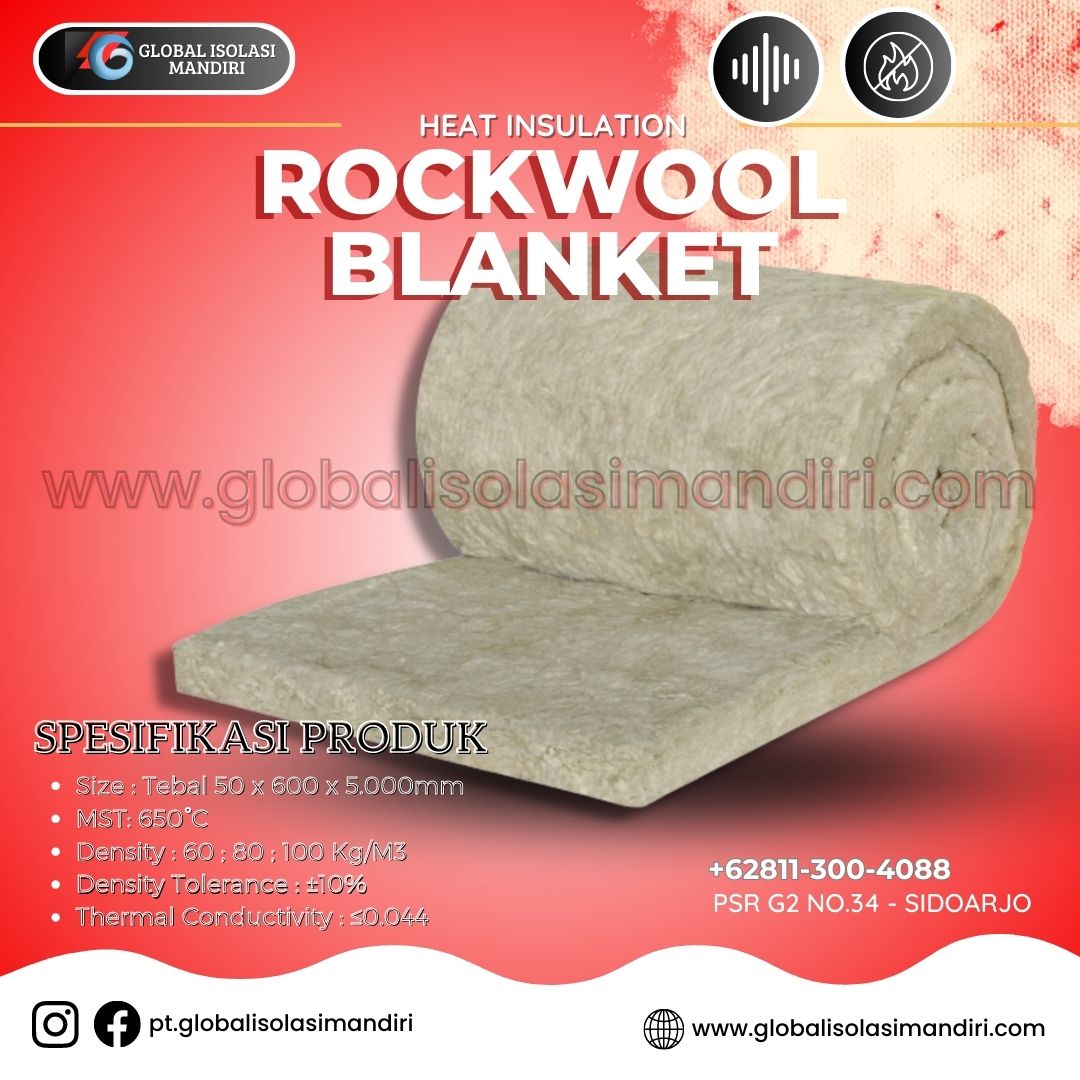Jual Rockwool Roll Tebal 5cm Murah Bali - Rockwool Bali Insulation