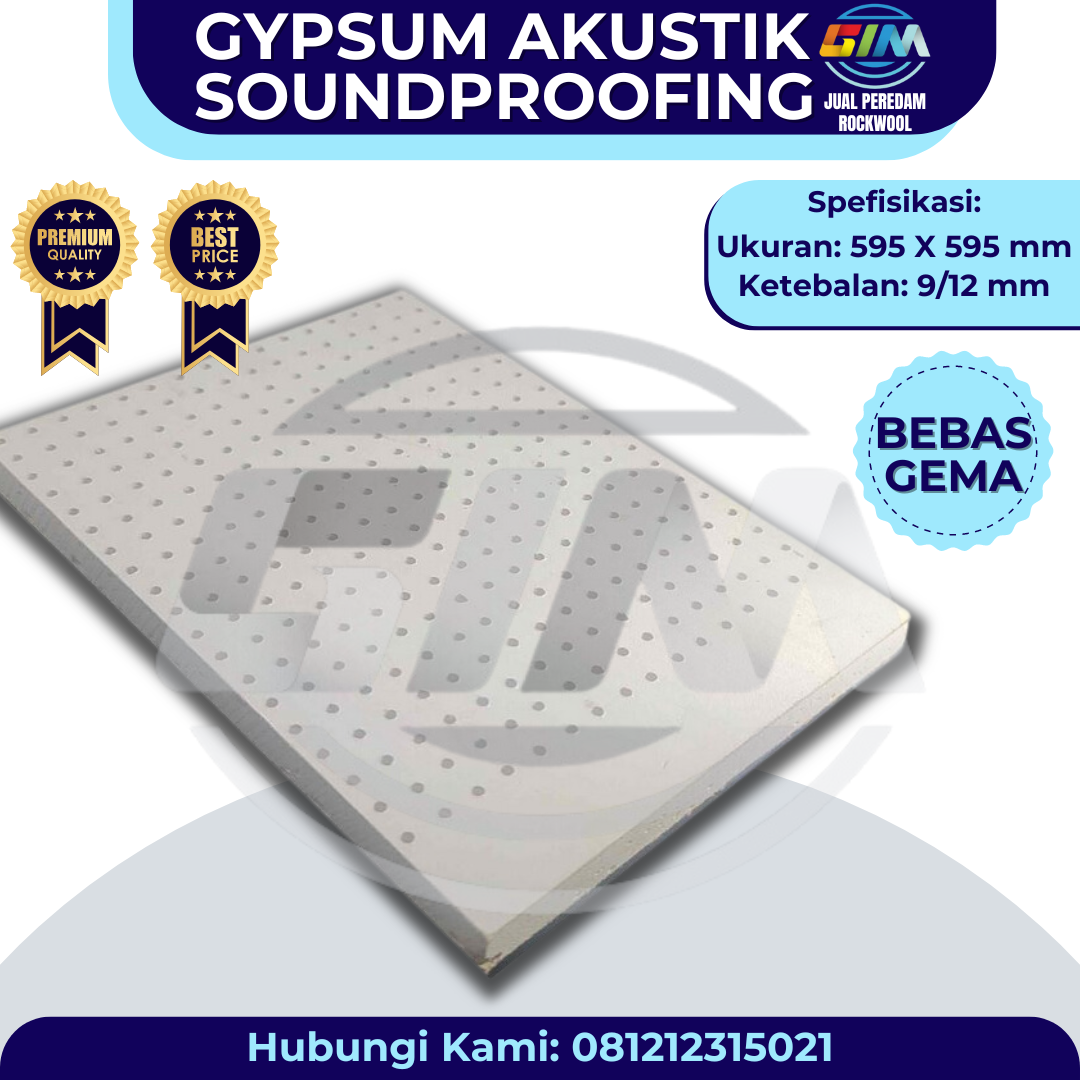 GYPSUM AKUSTIK SONER BELL MURAH DAN BERKUALITAS Ukuran : 1.2M x 2,4M ...