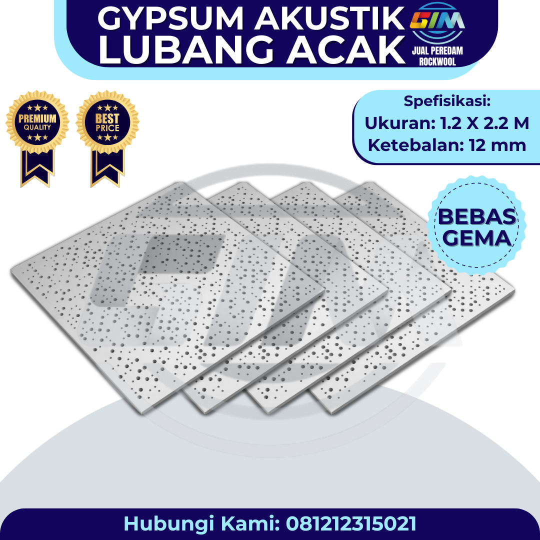 GYPSUM AKUSTIK SONER BELL MURAH DAN BERKUALITAS Ukuran : 1.2M x 2,4M ...